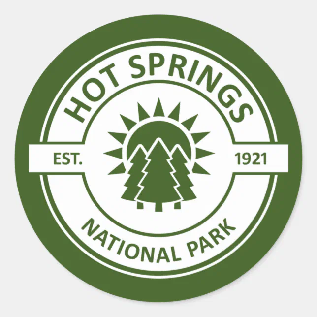 Hot Springs National Park Classic Round Sticker | Zazzle
