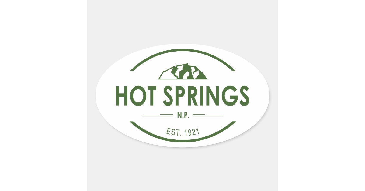 Hot Springs National Park Oval Sticker | Zazzle