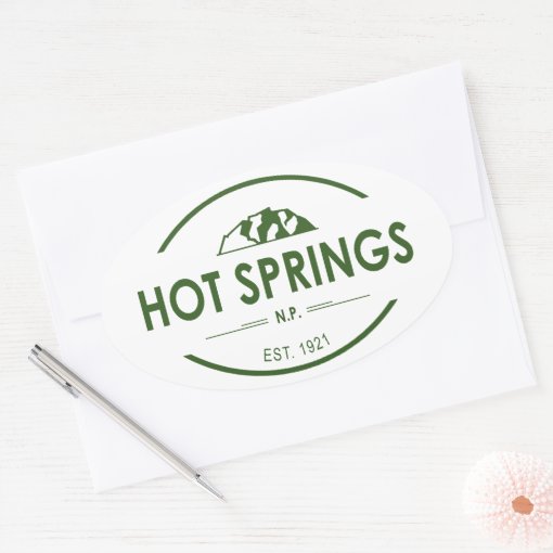 Hot Springs National Park Oval Sticker | Zazzle