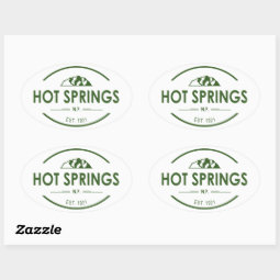 Hot Springs National Park Oval Sticker | Zazzle