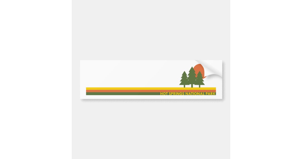 Hot Springs National Park Pine Trees Sun Bumper Sticker | Zazzle