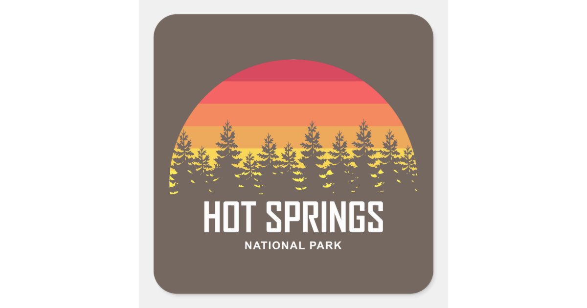 Hot Springs National Park Square Sticker | Zazzle