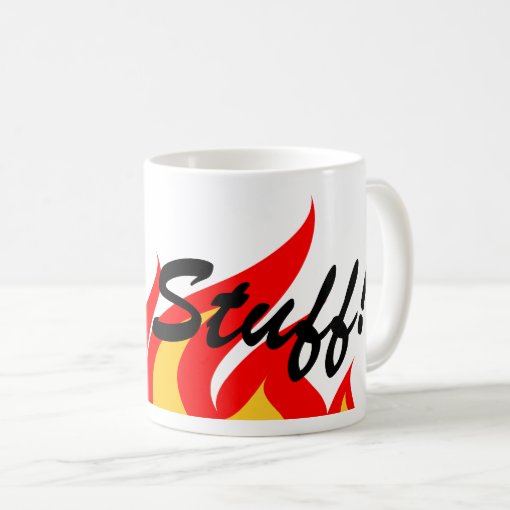 Hot stuff coffee mug with fire flames | Zazzle