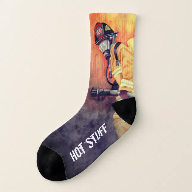 Hot Stuff Firefighter Socks | Zazzle