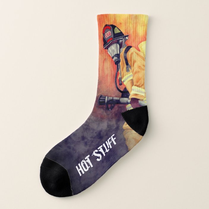 Hot Stuff Firefighter Socks | Zazzle.com