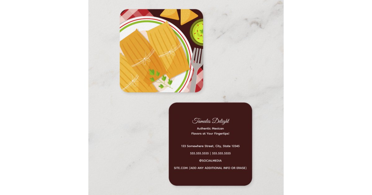 Hot Tamales Square Business Card | Zazzle