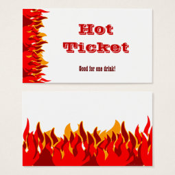 Hot Ticket Red Flames Voucher Template | Zazzle