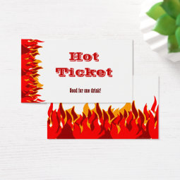 Hot Ticket Red Flames Voucher Template | Zazzle