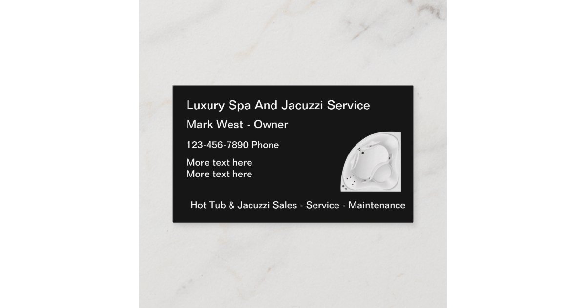 Hot Tub Spa Service Business Cards | Zazzle