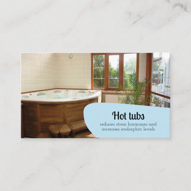 Hot Tubs Beauty Skincare Relax Massage Wellness Business Card | Zazzle