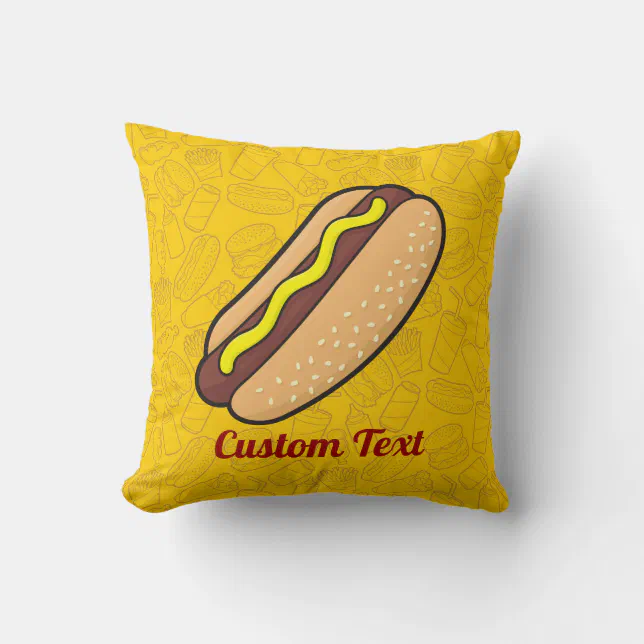 Hotdog Throw Pillow | Zazzle