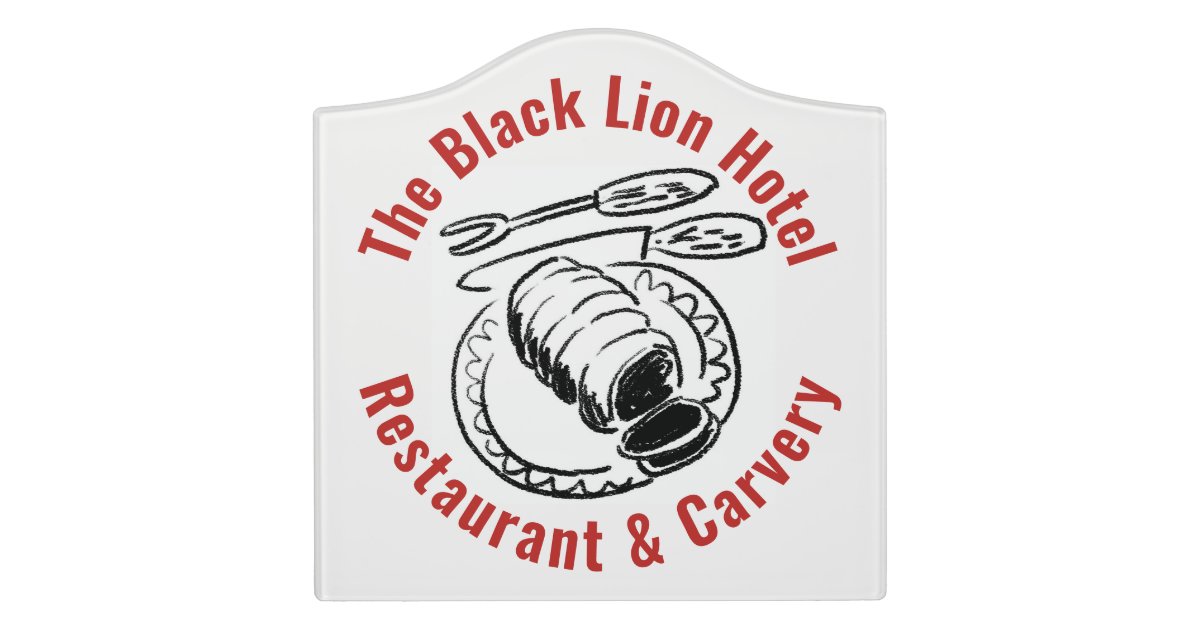 Hotel Dining Room, Restaurant or Carvery Door Sign | Zazzle