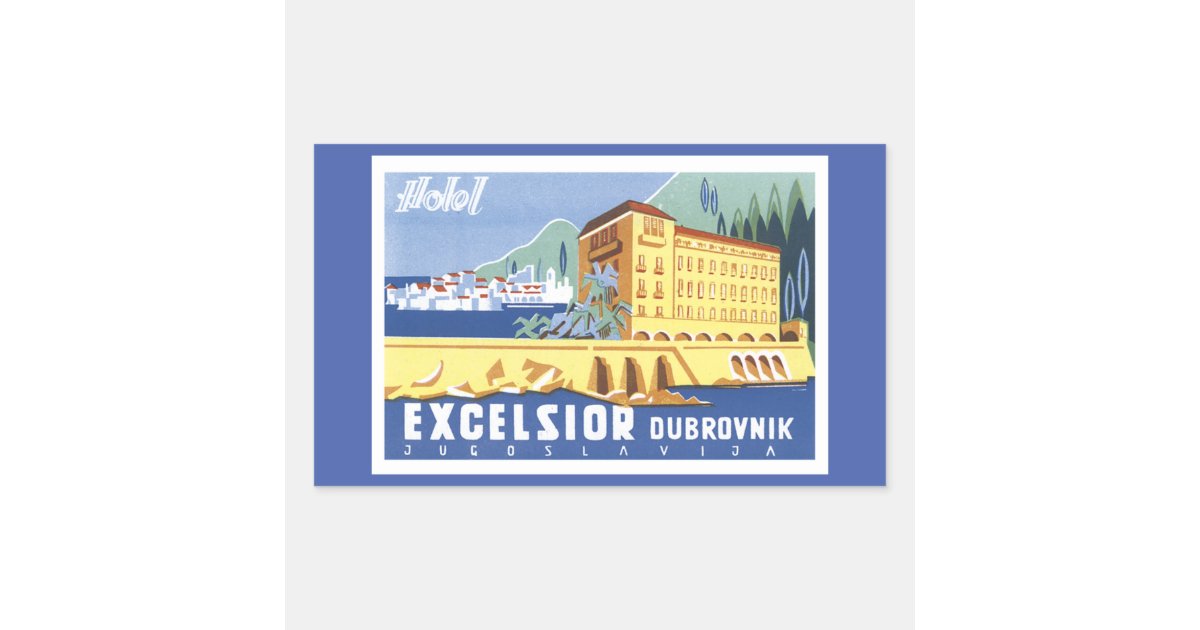 Hotel Excelsior Dubrovnik Rectangular Sticker | Zazzle