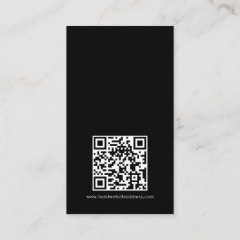 Hotel Guest House QR Code Logo Tagline Black Business Card | Zazzle