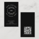 Hotel Guest House QR Code Logo Tagline Black Business Card | Zazzle