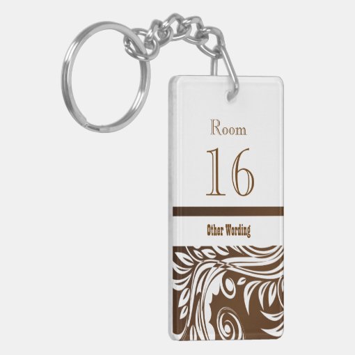 Hotel lodge resort room key keychain | Zazzle
