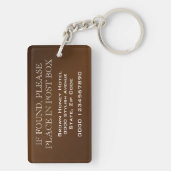Hotel lodge resort room key keychain | Zazzle