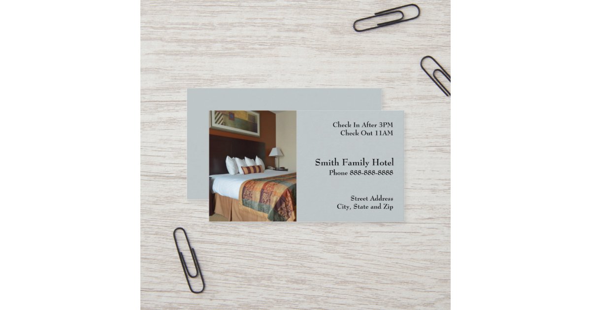 Hotel Motel Lodging Business Card | Zazzle