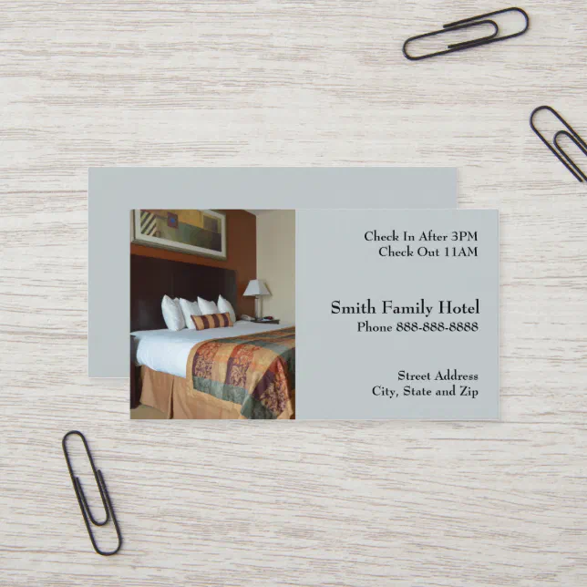 Hotel Motel Lodging Business Card | Zazzle