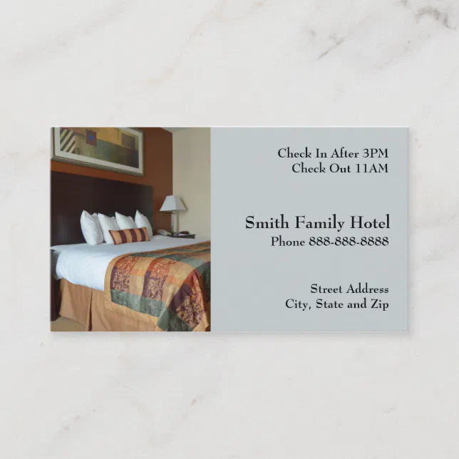 Hotel Motel Lodging Business Card | Zazzle
