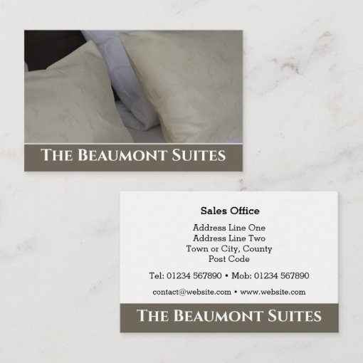 Hotel or Accommodation Business Card. Business Card | Zazzle