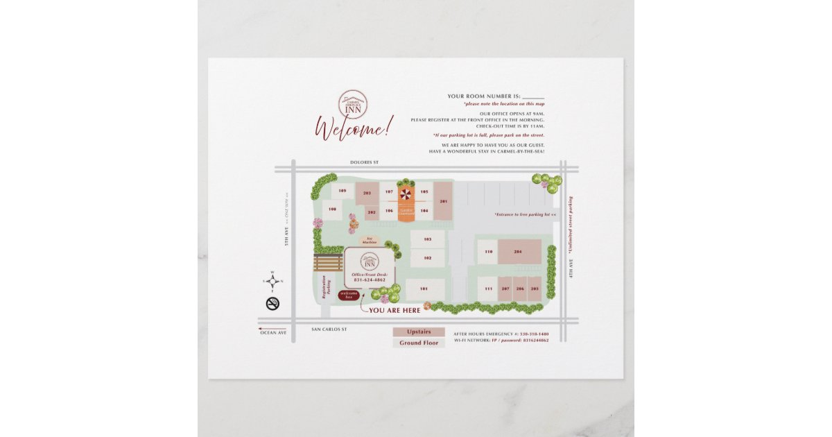 Hotel Property Map / Custom Design Flyer | Zazzle