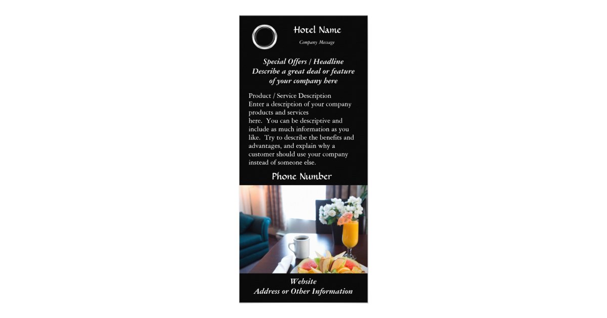 Hotel Rack Card Printing | Zazzle