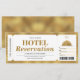 Hotel Reservation Staycation Gold Voucher Invitation | Zazzle