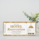 Hotel Reservation Staycation Gold Voucher Invitation | Zazzle