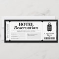 Hotel Reservation Staycation Voucher Certificate Invitation | Zazzle