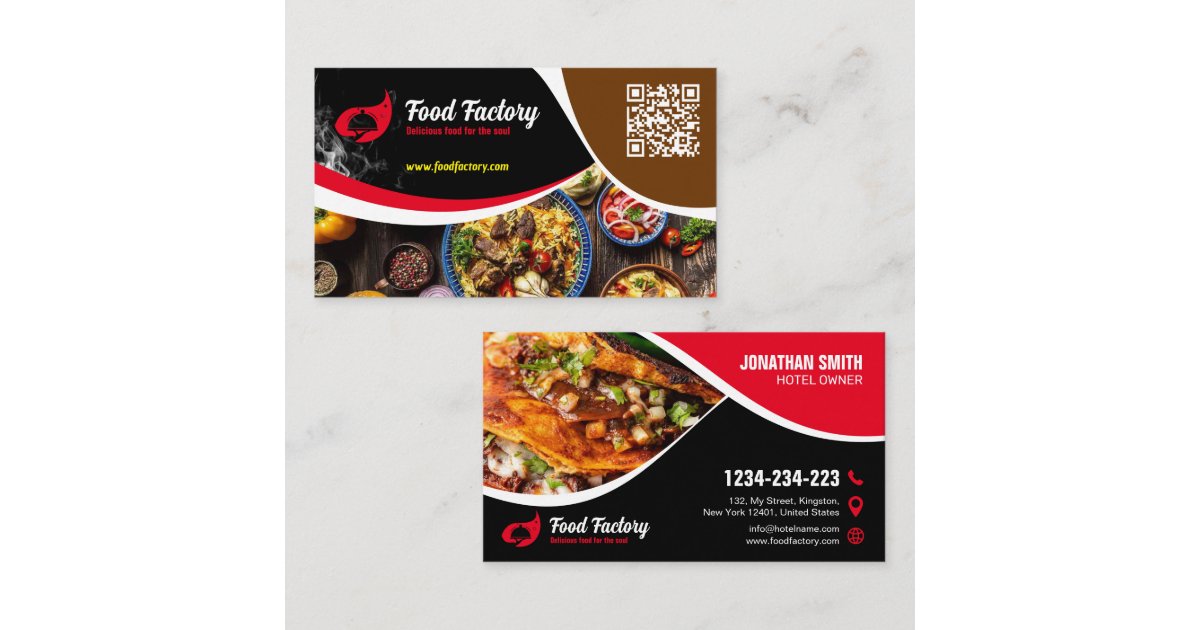 Hotel, Restaurant, Cafe, Grill Business Card +Logo | Zazzle