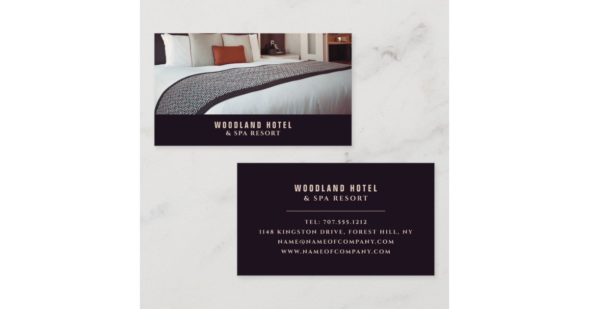 Hotel Room, Hotel Accommodation Business Card | Zazzle
