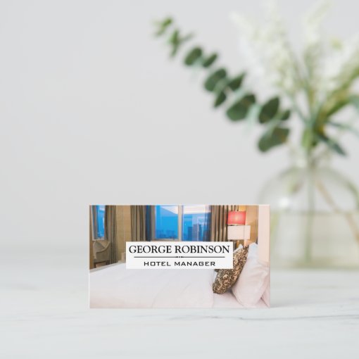 Hotel Room | Resort Management Business Card | Zazzle