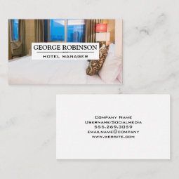 Hotel Room | Resort Management Business Card | Zazzle