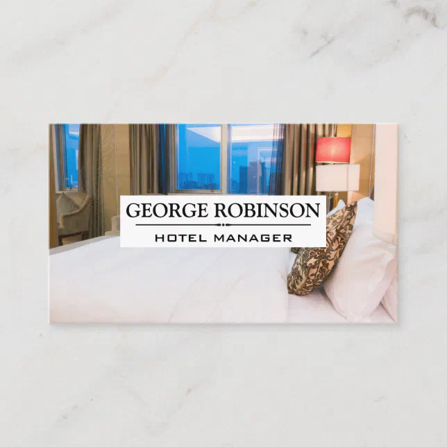 Hotel Room | Resort Management Business Card | Zazzle