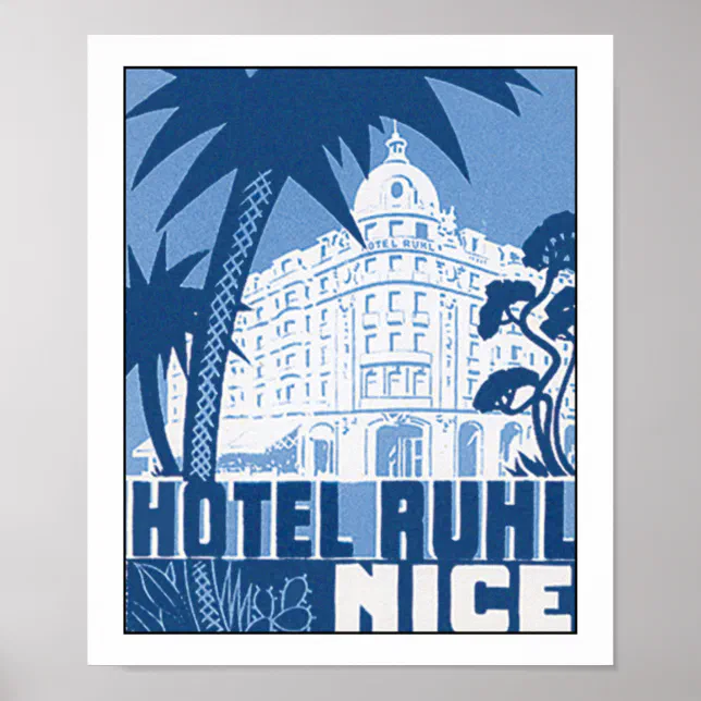 Hotel Ruhl Nice Poster | Zazzle