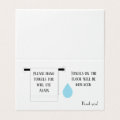 Hotel Towel Sign Business Card | Zazzle