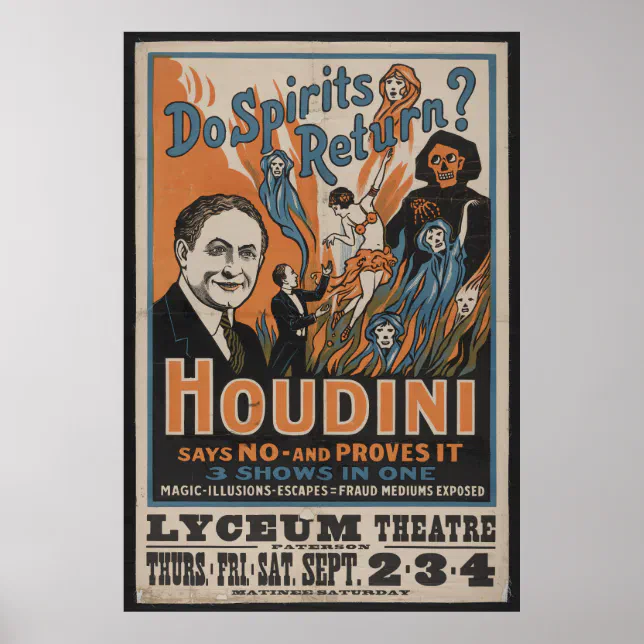 Houdini Spirits Poster | Zazzle