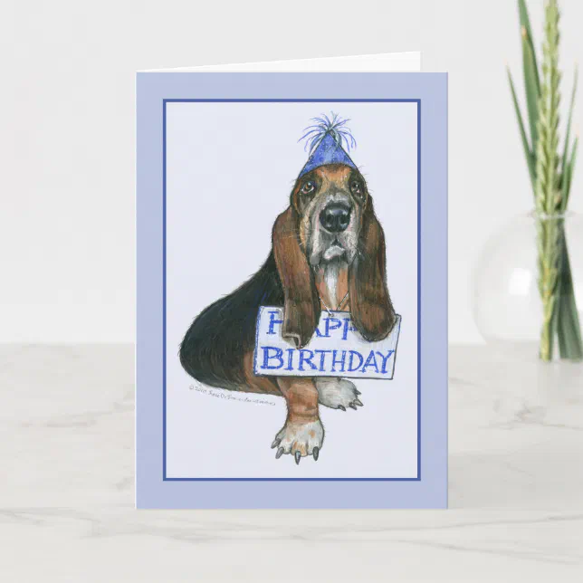 Hound Dog Happy Birthday Card | Zazzle