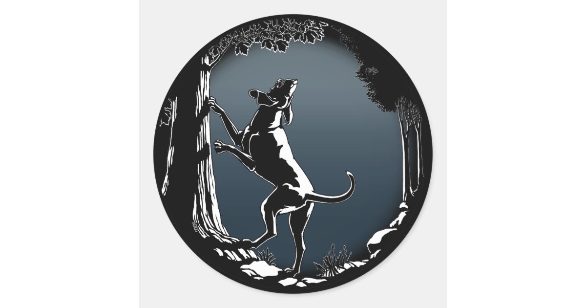 Hound Dog Stickers Hunting Dog Art Stickers | Zazzle