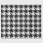 Houndstooth Black and White Wrapping Paper | Zazzle