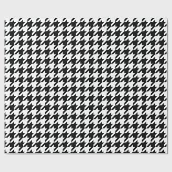 Houndstooth pattern wrapping paper | Zazzle