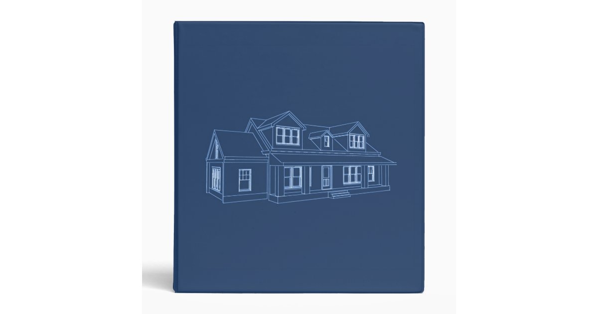 House Blueprint: Custom Binder | Zazzle