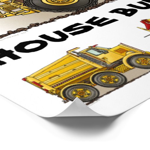 House Builders Construction Poster Print | Zazzle