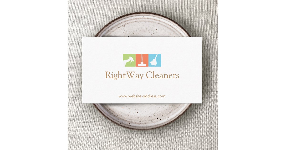 House Cleaner Logo Cleaning Service Business Card | Zazzle