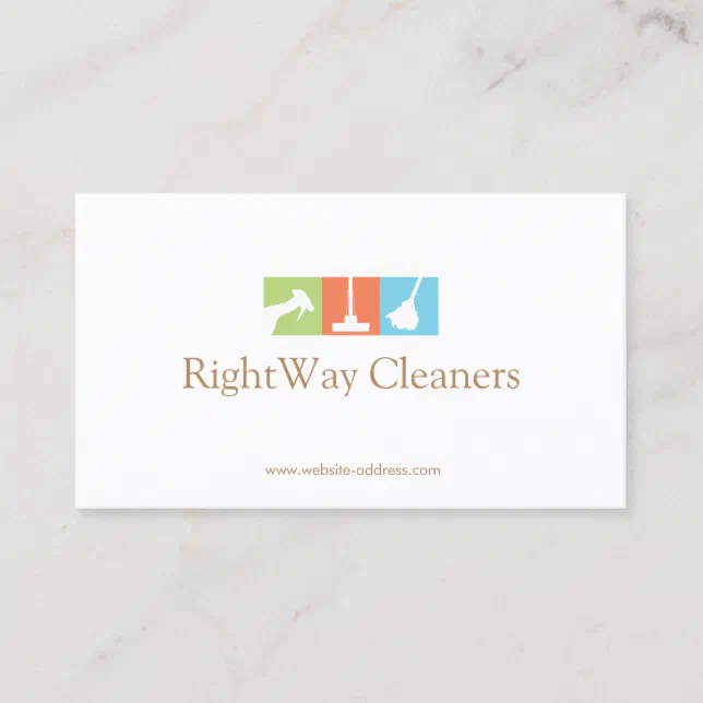 House Cleaner Logo Cleaning Service Business Card | Zazzle