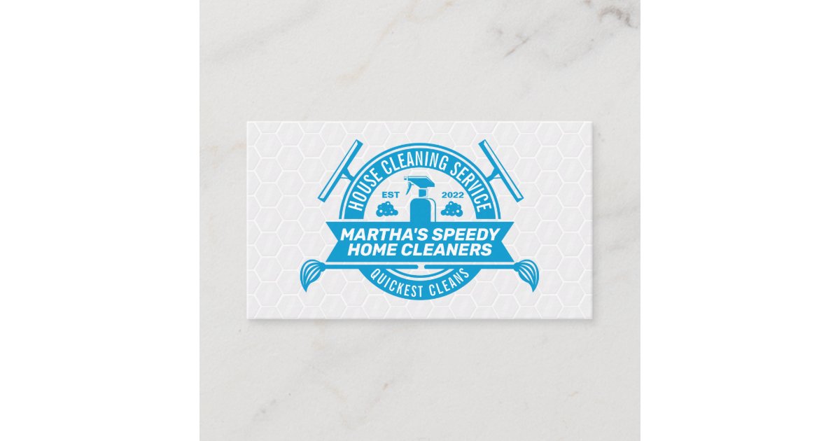House Cleaning Badge | Bathroom Tiles Business Card | Zazzle