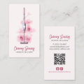House Cleaning Blush Pink Vacuum Cleaner QR Code Business Card | Zazzle
