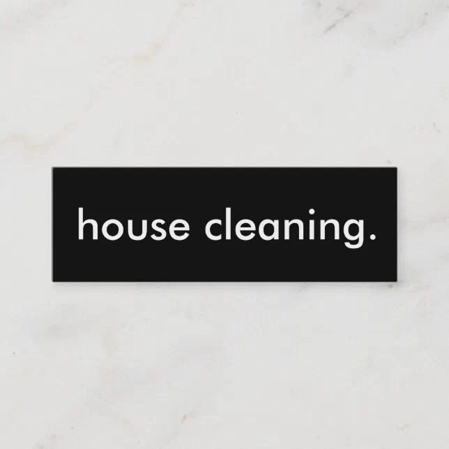 house cleaning. loyalty punch card | Zazzle