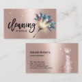 House Cleaning Magical Maid Service Rose Gold Business Card | Zazzle